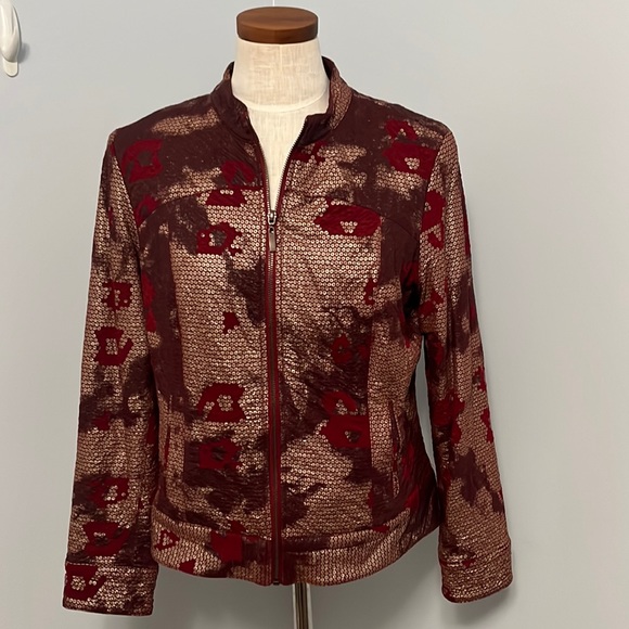 Ruby Rd. | Jackets & Coats | Ruby Rd Zippered Long Sleeve Bomber Style ...